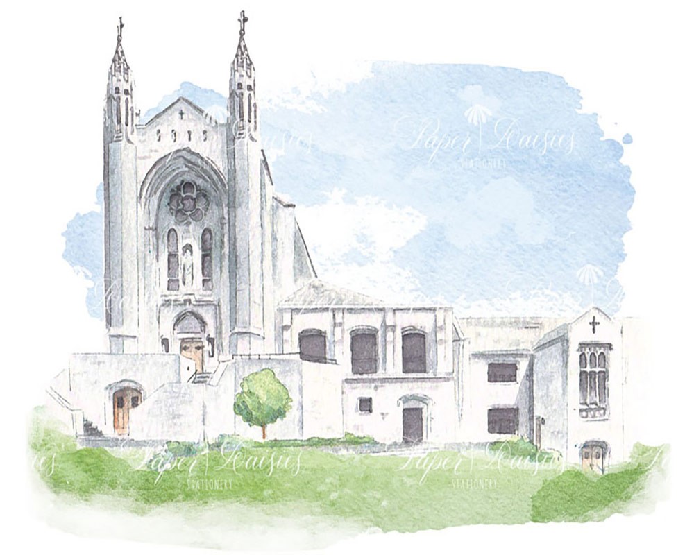 Cathedral of Christ the King, Atlanta | Watercolor Venue Painting ...